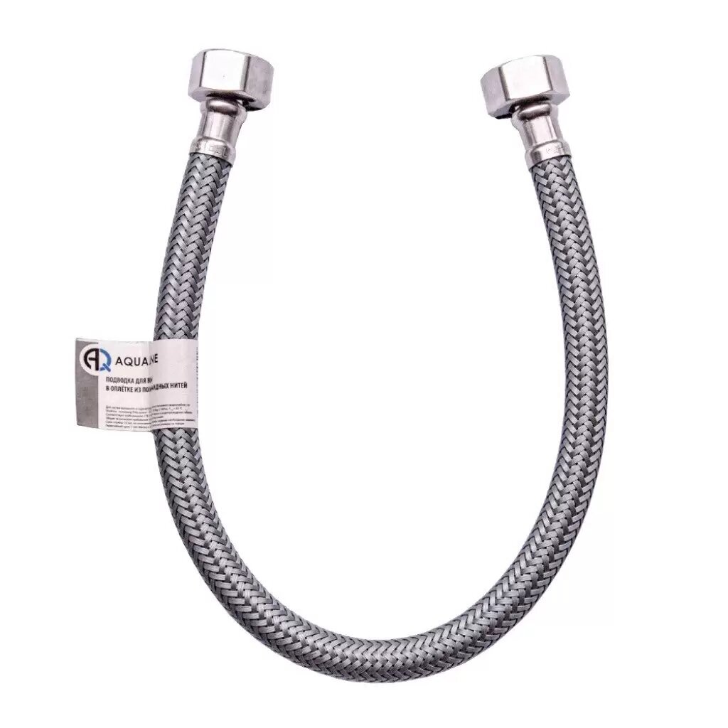 Подводка для воды 1/2'х0.8 м, г-г, сталь, полиамид, AquaLine