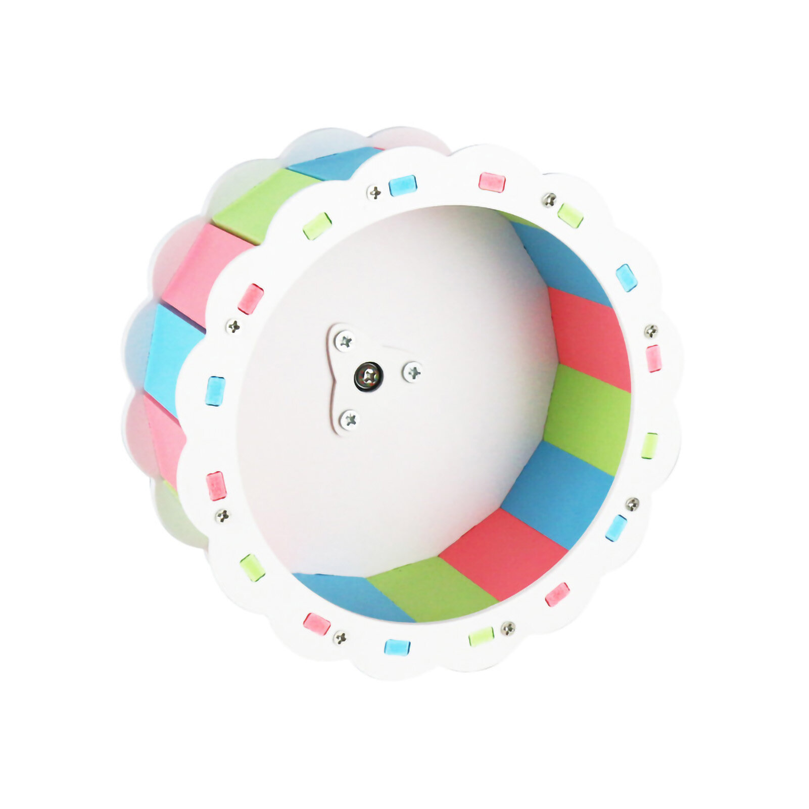 Колесо для хомяка Бесшумное колесо в форме подсолнуха из ПВХ в сборе Беговое колесо для домашних животных Спортивное колесо для домашних хомяков Три цвета: небесно-голубой, розовый сакура и зеленый яблочный цвет 19 см/7,5 дюйма