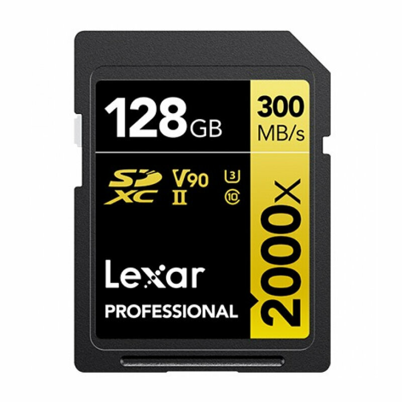 Карта памяти 128ГБ Lexar Professional 2000x SDXC UHS-II 300/260МБ/s C10 V90 U3 (LSD2000128G-BNNNG)