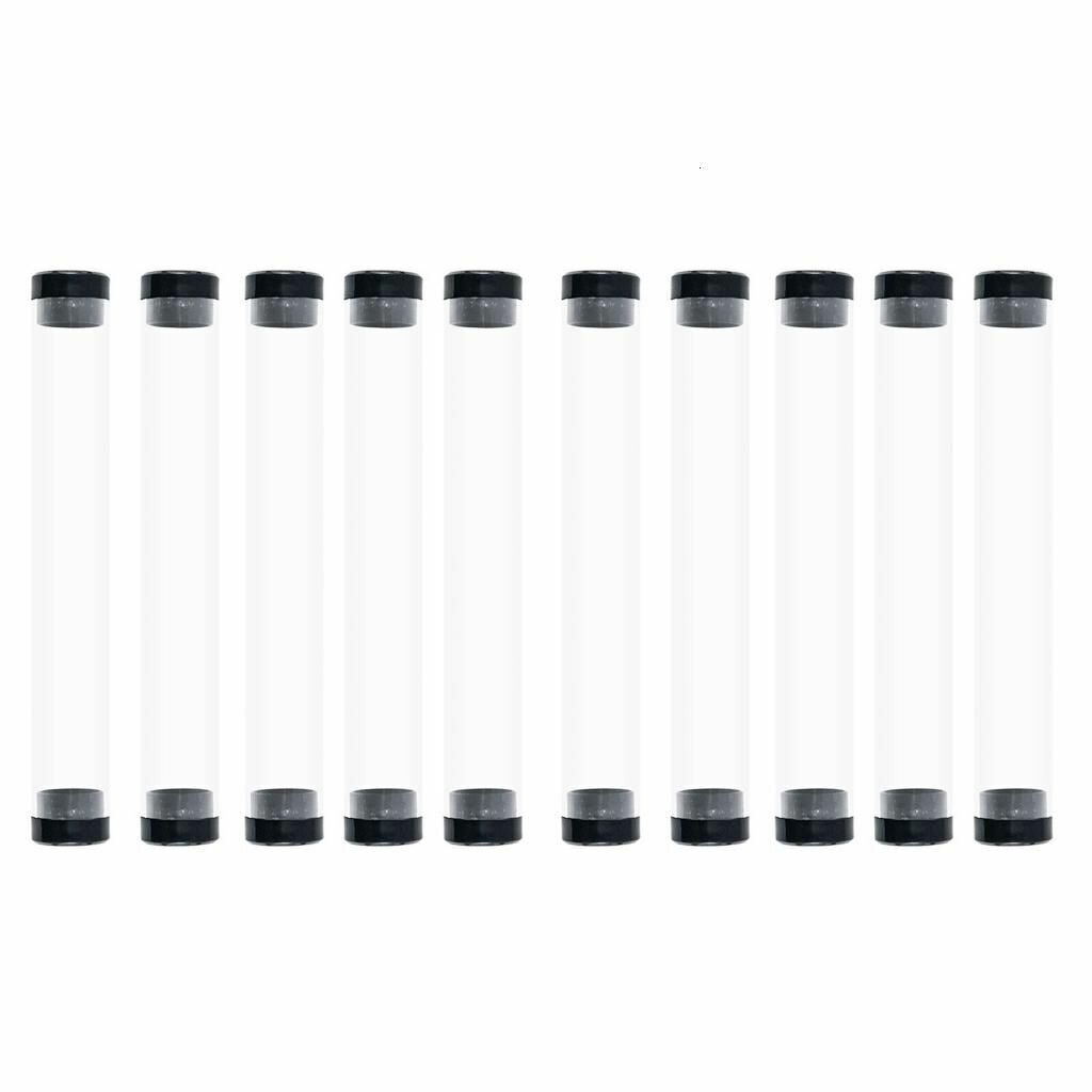 10x Прозрачный контейнер для хранения ручек, пластиковые коробки в форме цилиндра
