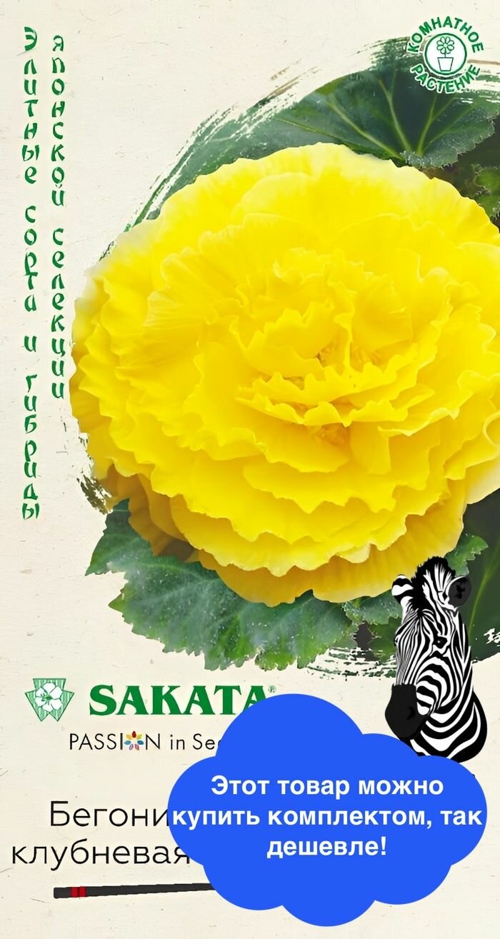 Семена цветов Гавриш "Бегония Фортуна Голден" F1, 4 шт