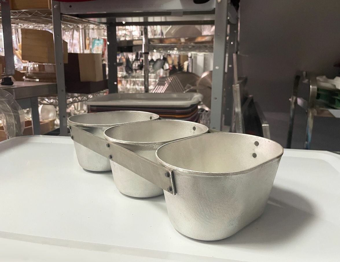 Форма для выпечки хлеба овальная №10-1 3Л 18,5х13х9,5см 3-х секционная литой алюминий