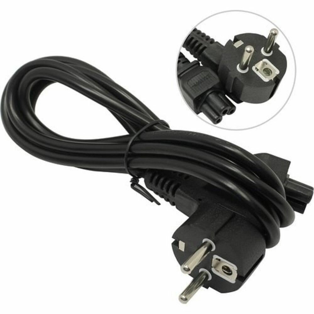 EXEGATE кабели ES281006RUS Кабель питания ноутбуков Special PC5 - 1,8S Евровилка Schuko - >С5 3 0.5mm2, CCA, черный, 1.8м.