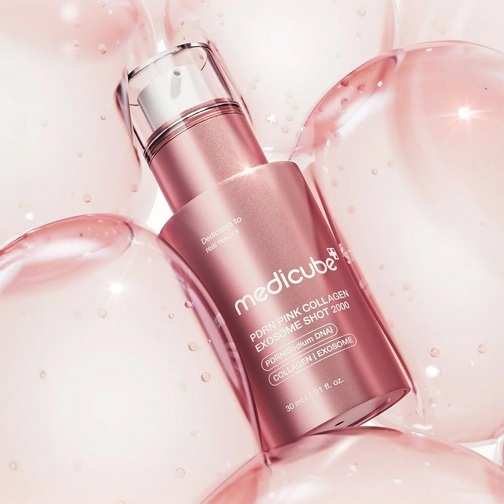 Интенсивная омолаживающая ампула с микроиглами Medicube PDRN Pink Collagen Exosome Shot Serum 2000, 30 мл