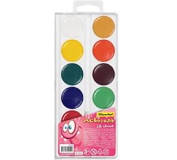 Краски акварельные Silwerhof Eco медовые 12цв. без кисти картон. кор