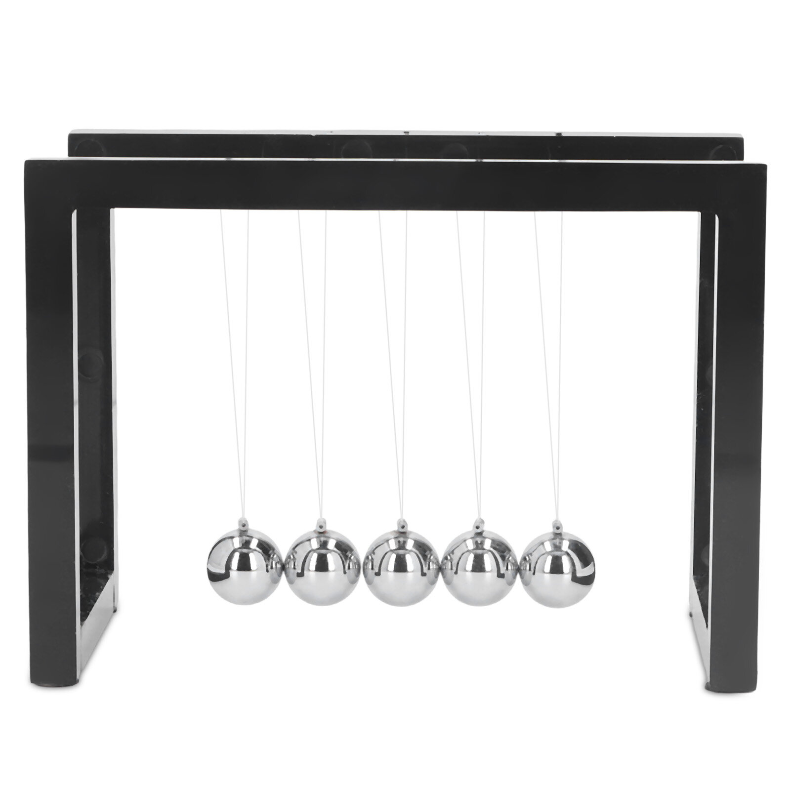 Баланс маятник мяч Акриловой держатель железное тело образовательное снятие стресса качающийся мяч для стола черный