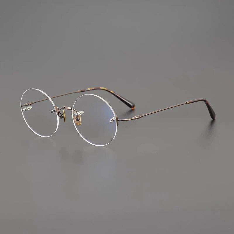 SO SMOOTH WIND круглые безрамочные очки из титана Bronze