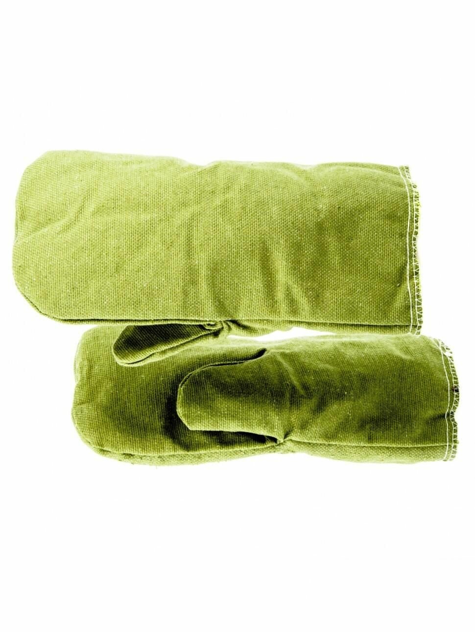 Рукавицы утепленные, брезентовые, огнеупорные, ватин, 2 размер Россия Сибртех 68116