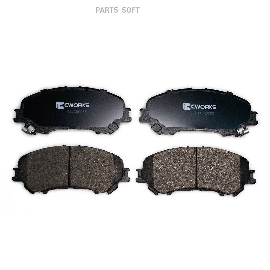 CWORKS Тормозные колодки передние, Low Metallic