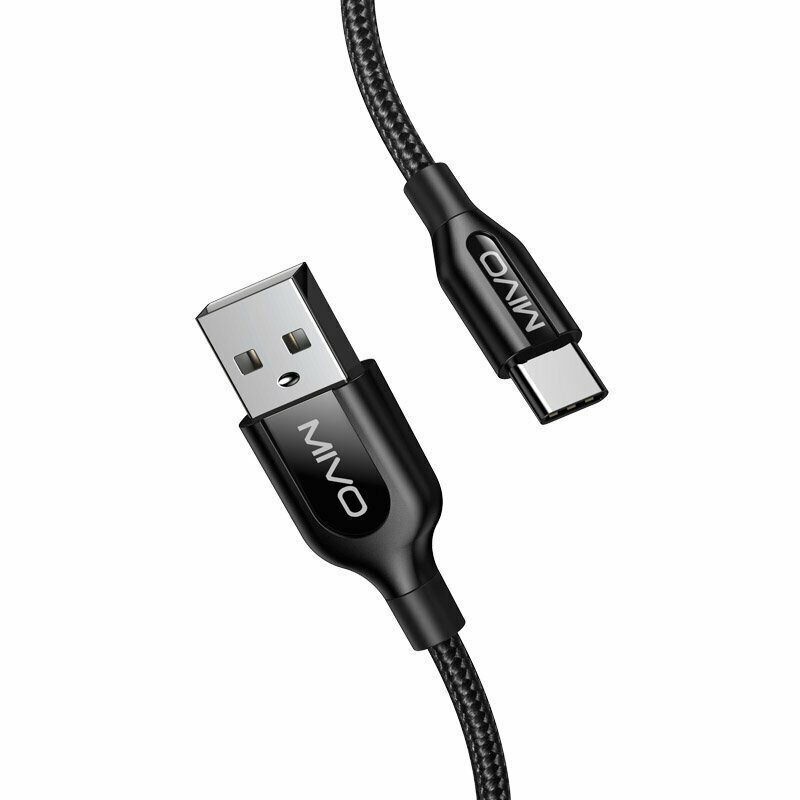 Кабель для зарядки телефона /USB-Type-C Mivo MX-44T, 1м для Samsung/ Шнур с быстрой зарядкой / Провод для зарядки телефона
