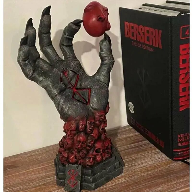 Украшение мебели Berserk Hand of God, аниме берсерк, смола, 29,5х9,5х12 см, черное матовое