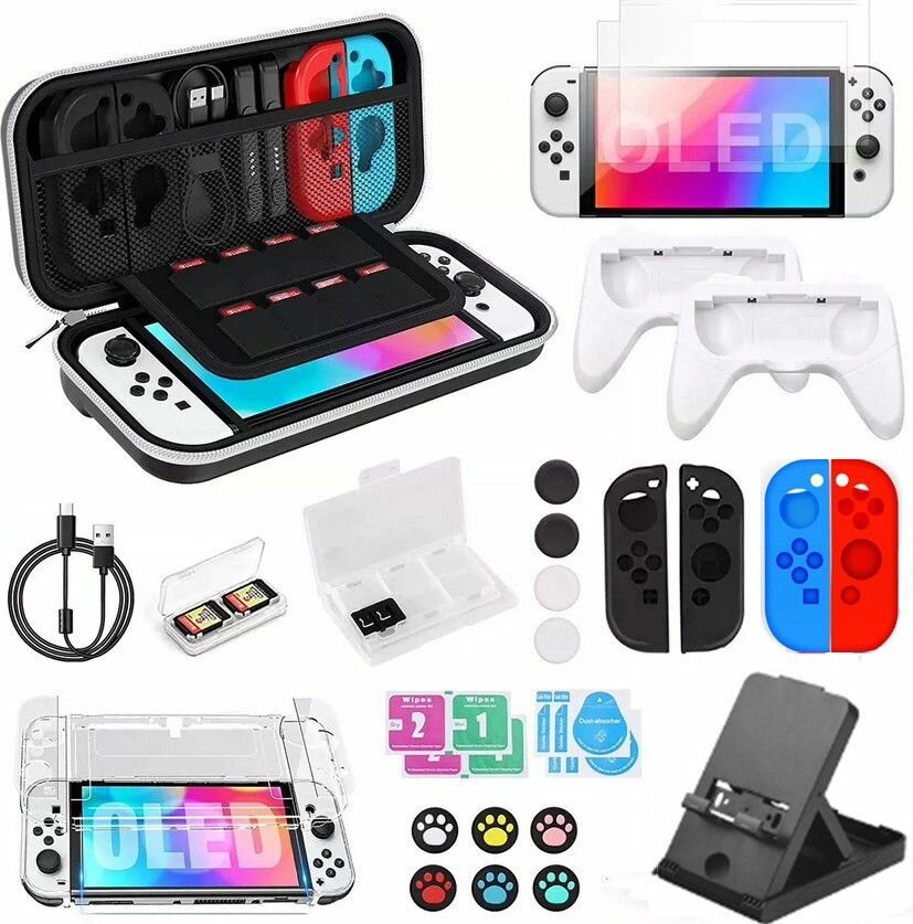 Набор игровых консолей Nintendo switch OLED сумка для хранения хрустальный дисплей защитная оболочка экранная пленка перекидной колпачок