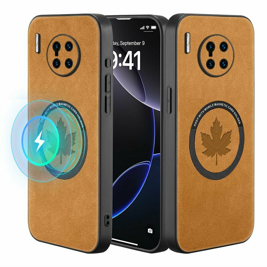 Рисунок кленового листа MagSafe чехол для Huawei Mate 30 Pro/Mate30E Pro(Хуавей Мате 30 Про) Нескользящий и удобный
