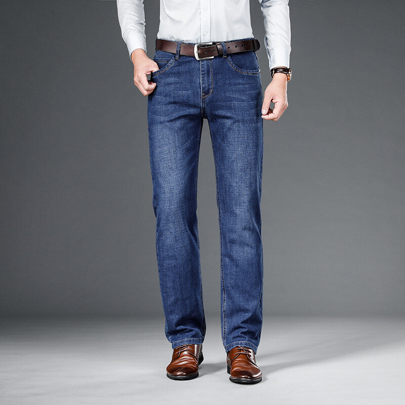 Мужские джинсы Чистый цвет / прямые B1, LI Mall талии_35