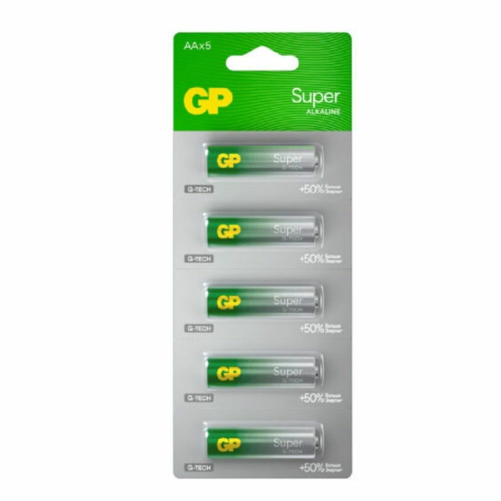 Gp Батарейка 15AA21 - 2CRSBC6 36 720 Super Alkaline G - Tech 6 шт. в уп - ке