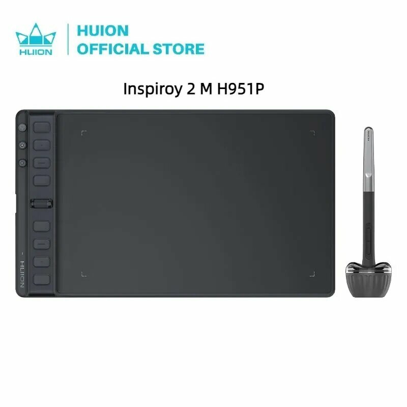 Графический планшет HUION Inspiroy 2 M H951P, формат A4, черный, хаки
