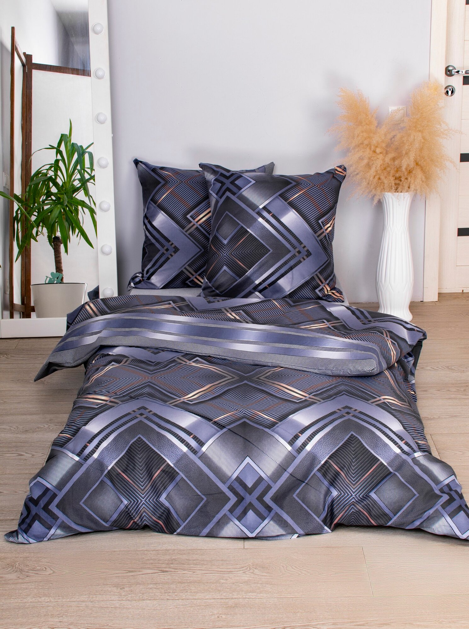 Ивановское постельное бельё: "Круз"-1.5 спальный; (Поплин + Махровая простыня на резинке 120х200 см.)