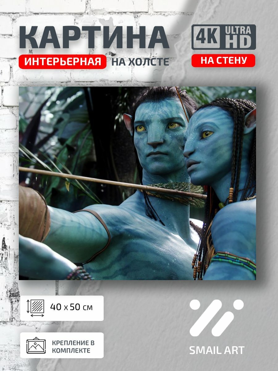 Картина на холсте интерьерная 40 на 50 на стену Аватар Mood для спальни атмосфера интерьер