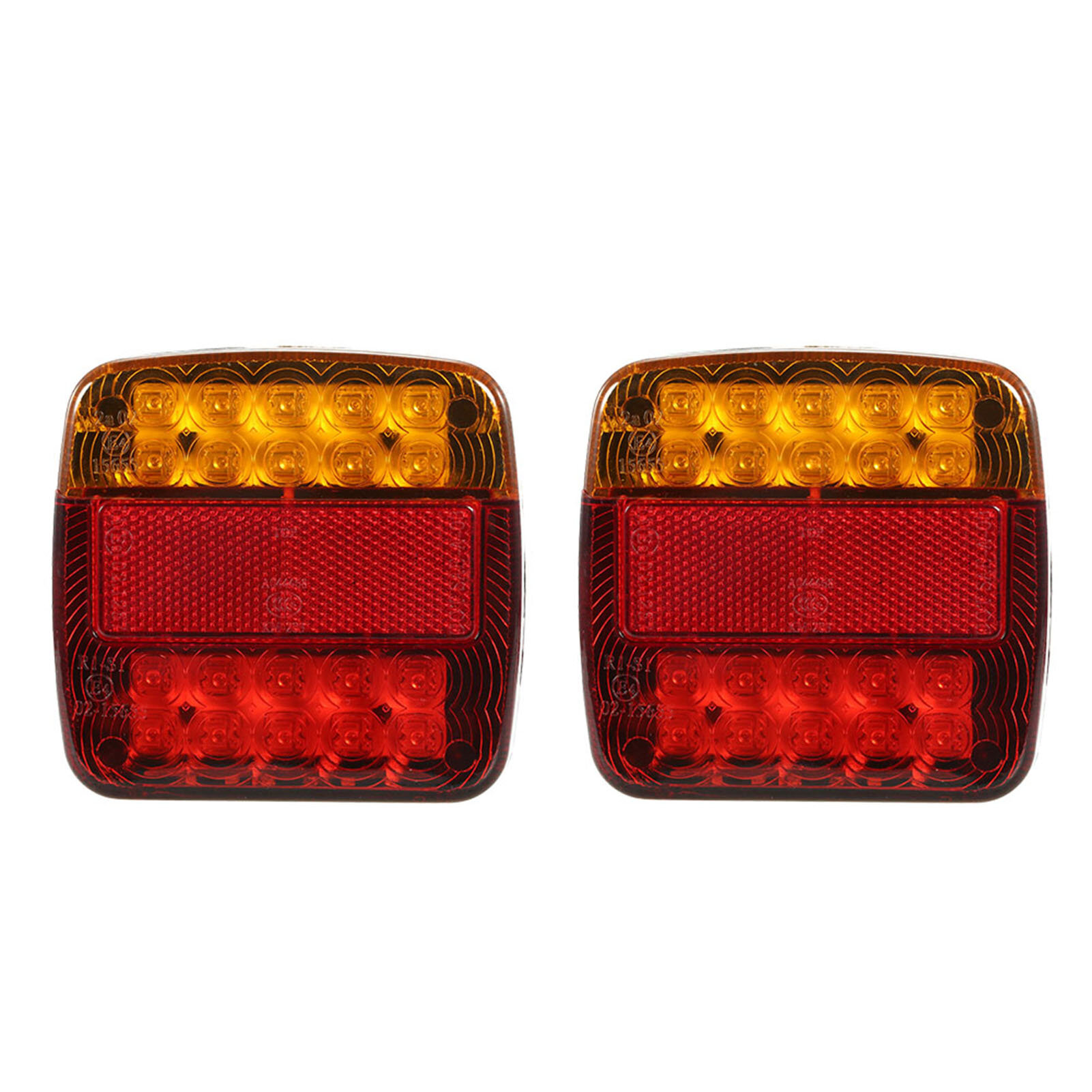 2X Фар Side Marker Lights 12V 26 LED Красный+Желтый/Белый (дополнительно) для Грузовых Автомобилей Прицепов ФурГрузовиков Ванов 4x4 Пикапов