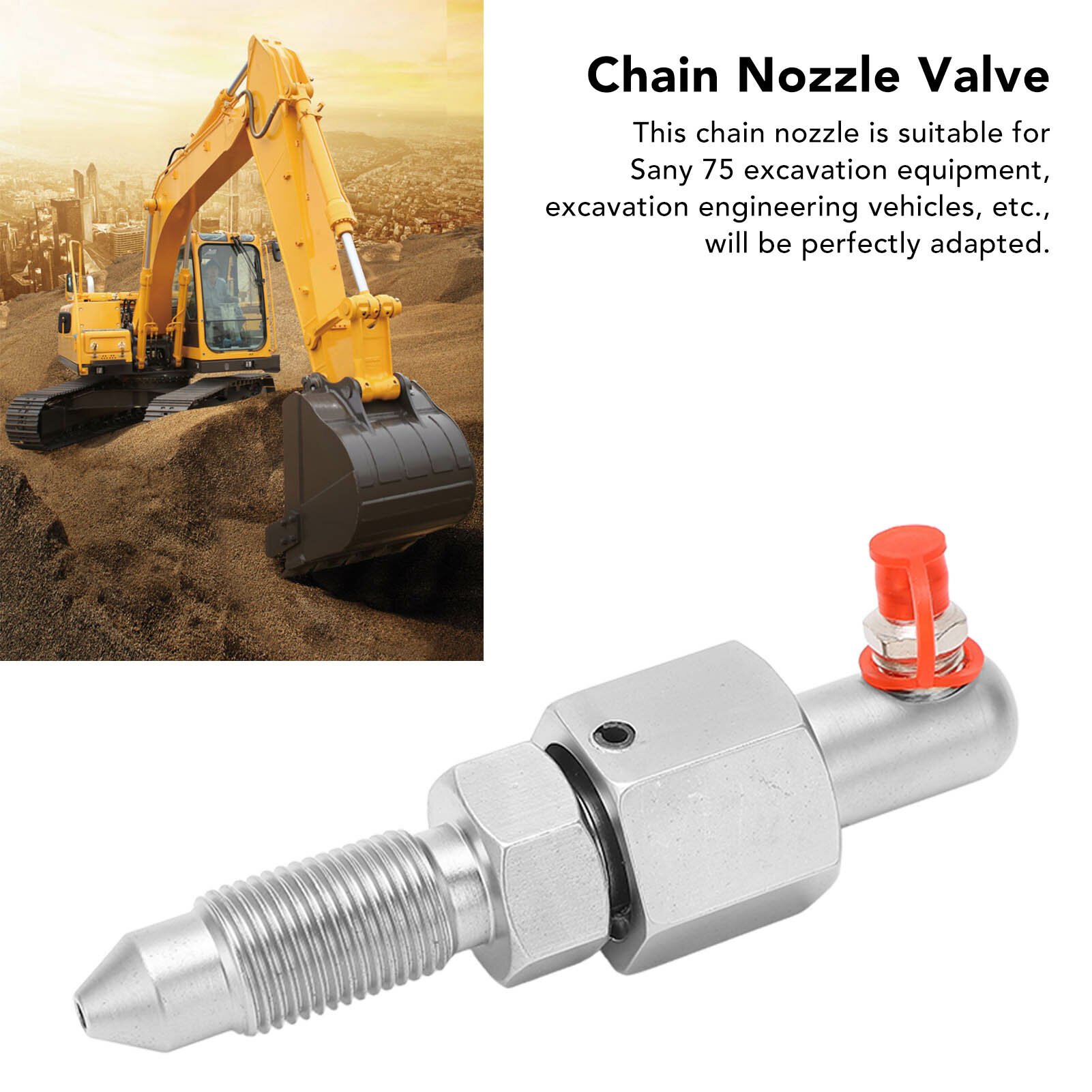 Насадка для цепи экскаватора, аксессуар для экскаватора из нержавеющей стали, сменная насадка для цепи цилиндра, 60040646 для Sany 75