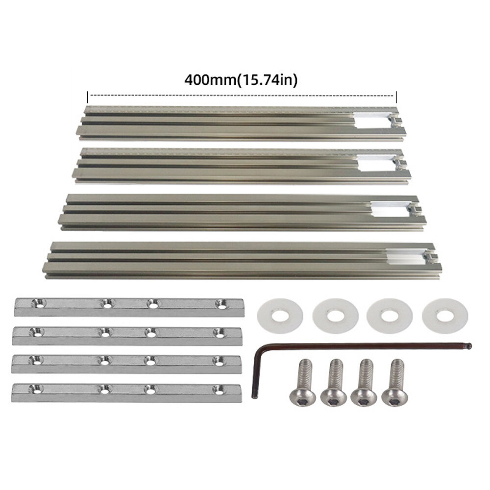 Система направляющих рельсов для деревообработки, направляющая для фрезерования пазов на торцовочном станке, вспомогательная направляющая дорожка