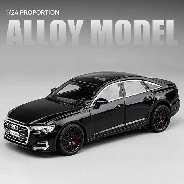 Новая модель Audi A6 из литого сплава и игрушечных машин в масштабе 1:24. Металлическая модель игрушечной машинки. Коллекция игрушек со звуком и светом. Детская игрушка.