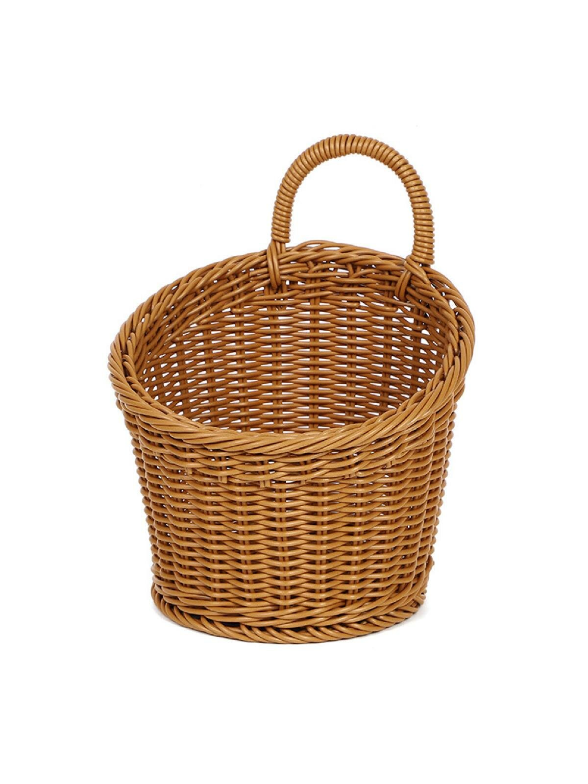 Корзина для хранения, Корзина для хранения ретро-настенная корзина портативная маленькая цветочная корзина-круглая большая