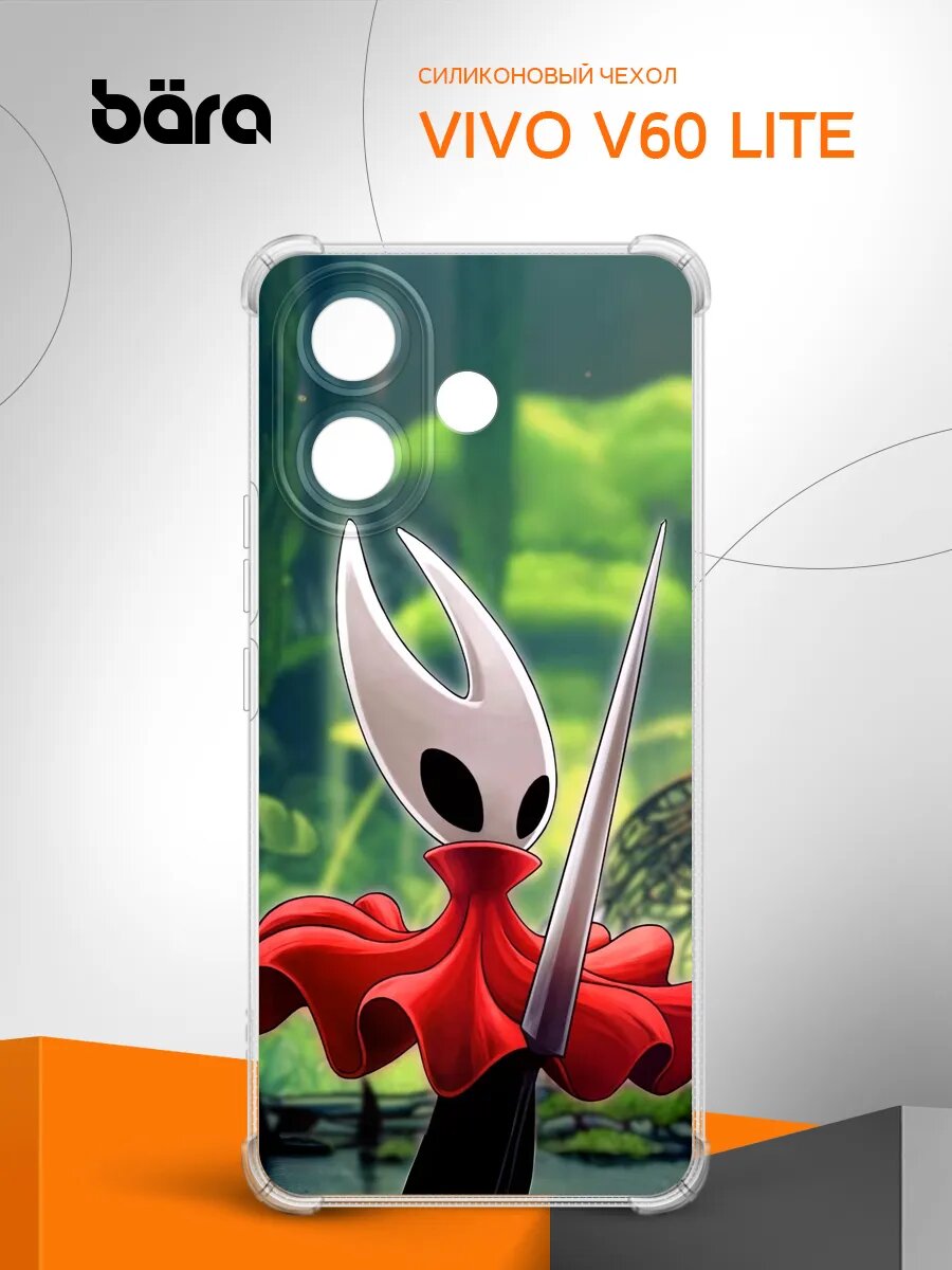 Чехол на Vivo V60 Lite/ IQOO Z10R накладка, защита камеры и углов, прозрачный с рисунком