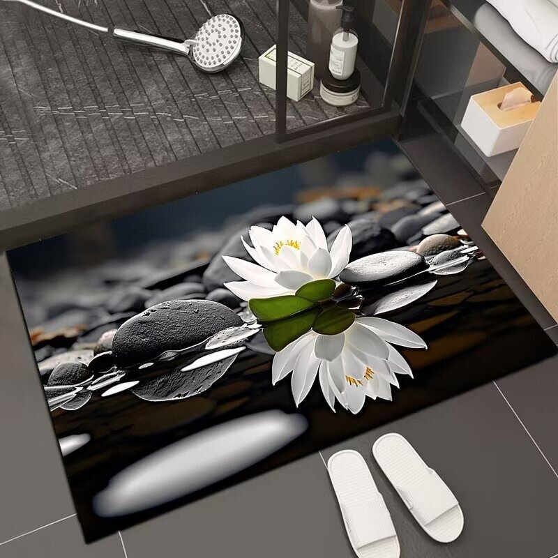 3D Океанский камень, водопоглощающий, быстро сохнущий коврик для ванной из диатомитовой земли, устойчивый к грязи и износу, домашний напольный коврик в наличии