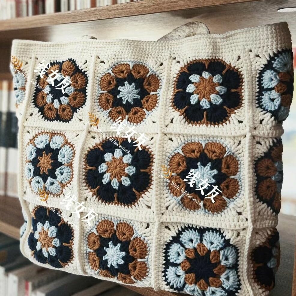 Набор для рукоделия SG Camellia Granny Grid, сумка через плечо, подарок для лучшей подруги