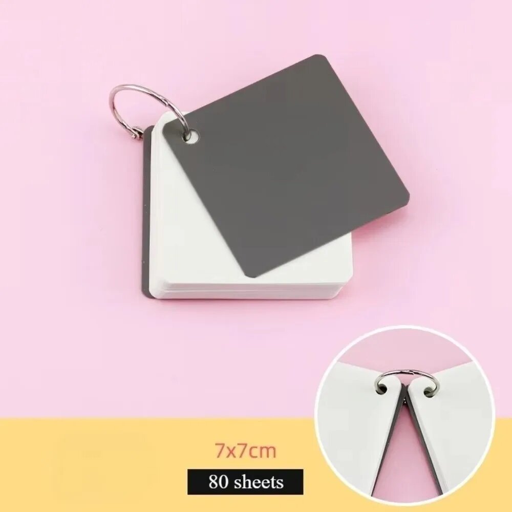 Портативные карманные блокноты для заметок, 80 листов с кольцом, пустые учебные блокноты, учебная книга с отрывными листами памяти для изучения памяти