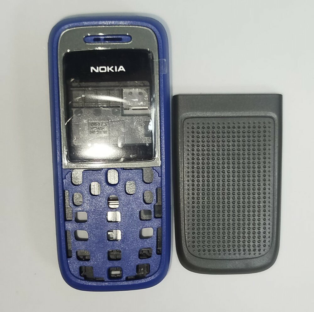Корпус для Nokia 1200/1208 + средняя часть (синий) (без клавиатуры)