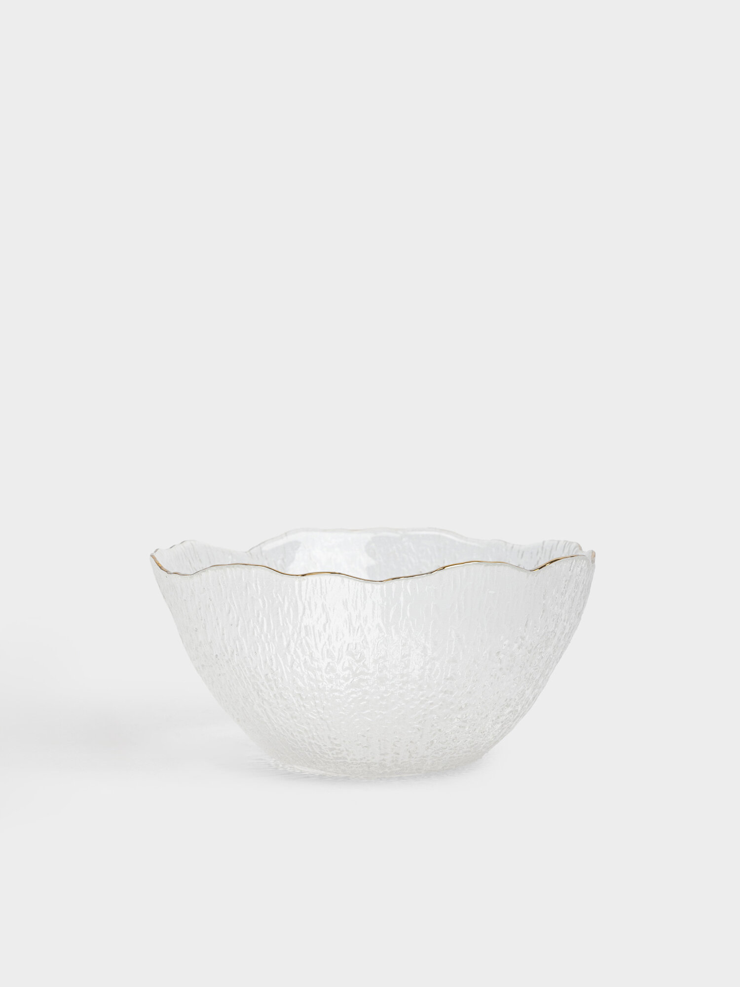 Салатник, 17х8 см, 700 мл, стекло, с золотистым кантом, Berg, Kuchenland