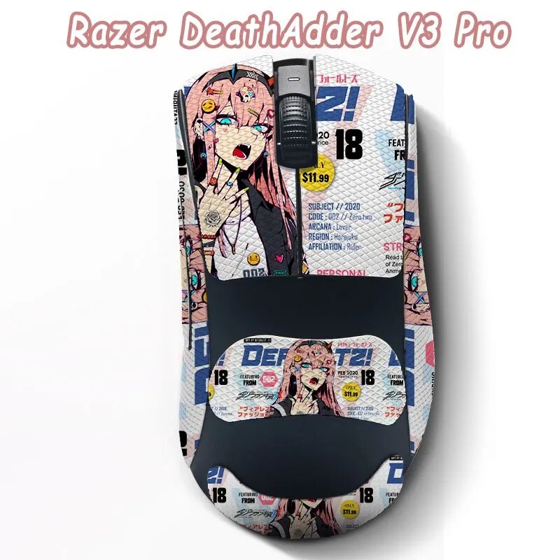 Грипсы для Razer DeathAdder V3 Pro и DeathAdderV3Pro / Противоскользящие накладки и наклейки для игровой мыши(Тематическая версия I)