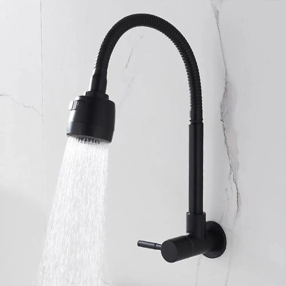 OZ-SHSH Смеситель для кухни, раковина, гибкий шланг, холодная вода, два режима, настенный кран