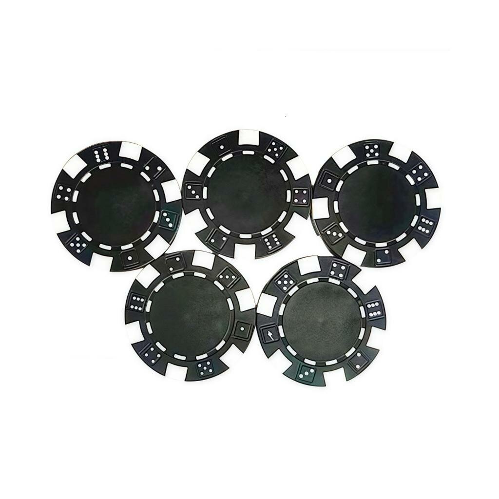 Пластиковые фишки для покера, 25 шт, 11,5 г, Черный