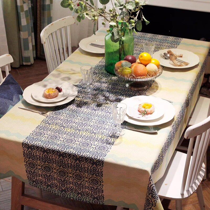 Ткань для обеденного стола, кофейного стола, мастерская живопись, цифровая печать, американский французский стиль, легкая роскошь, высококачественная сельская столовая скатерть