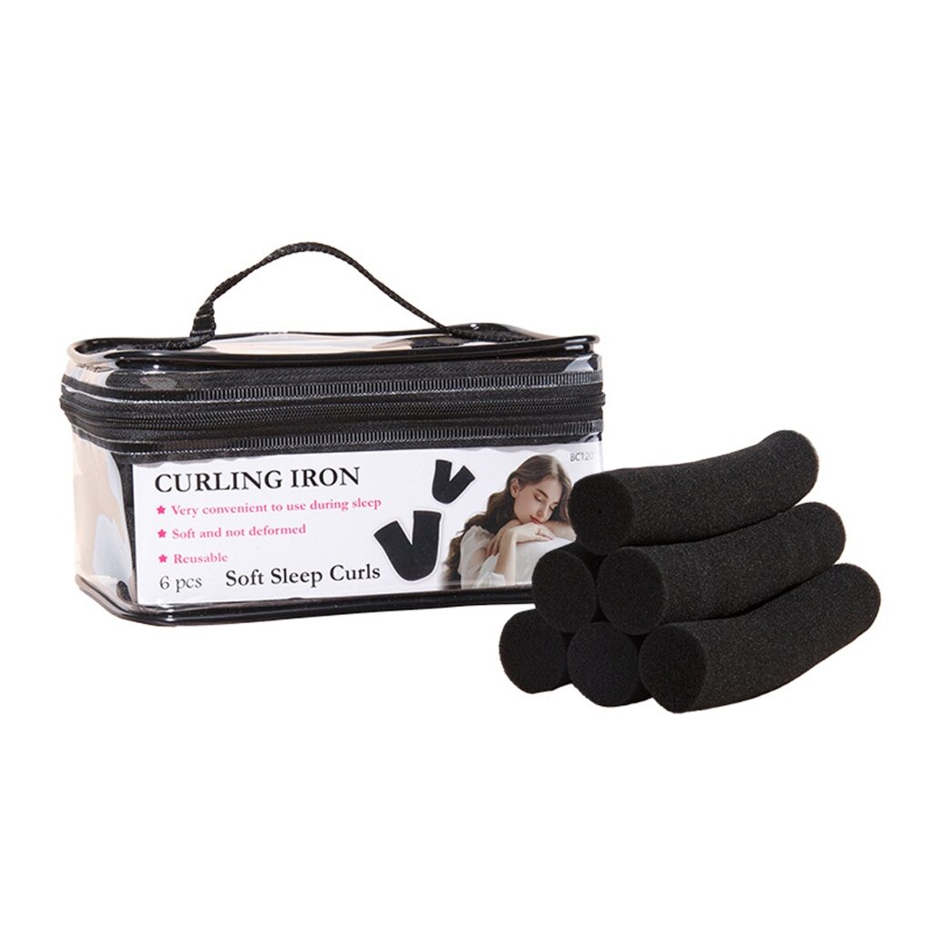 Adjustable Sponge Hair Rollers Heatless Curling Kit Multiple Sizes Overnight Styling Reusable Soft Tools