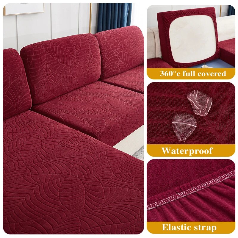 Чехол для дивана Coolazy серый полиэстер Enlarge Size(L)-1pc, Бордовый, Wine Red