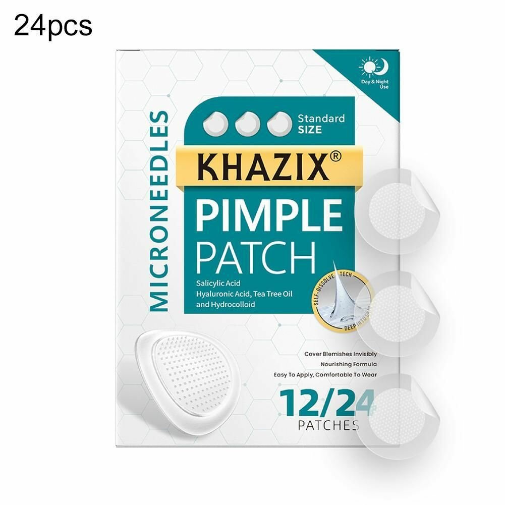 Прозрачные пластыри от прыщей с закругленными углами, маскировка прыщей.12/24pcs
