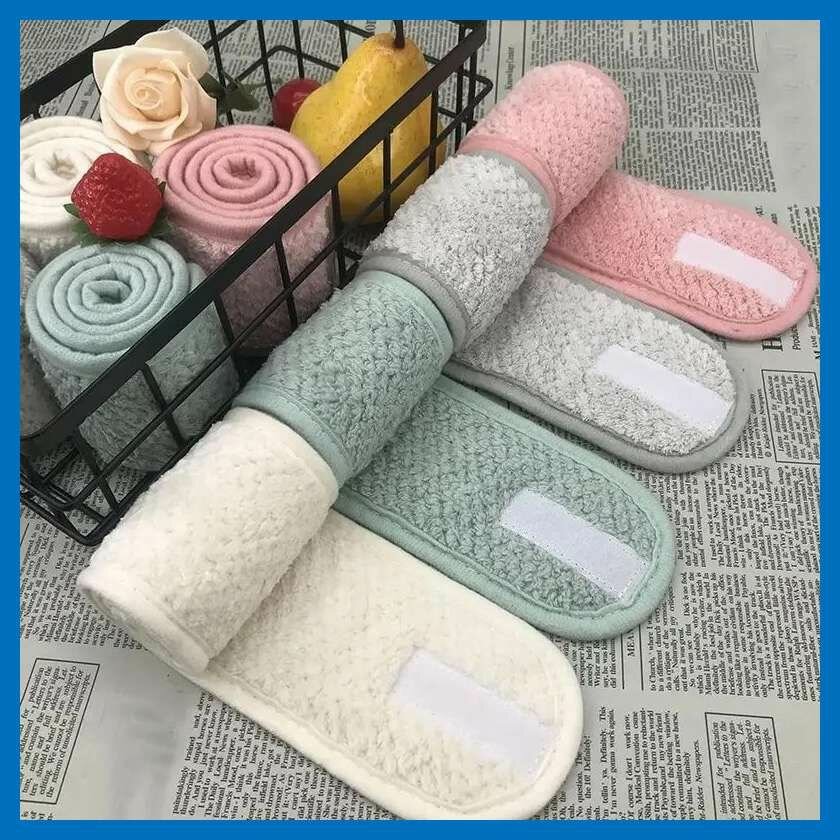 Повязка на голову косметическая женская для умывания и макияжа налипучке, Регулируемая,1 шт