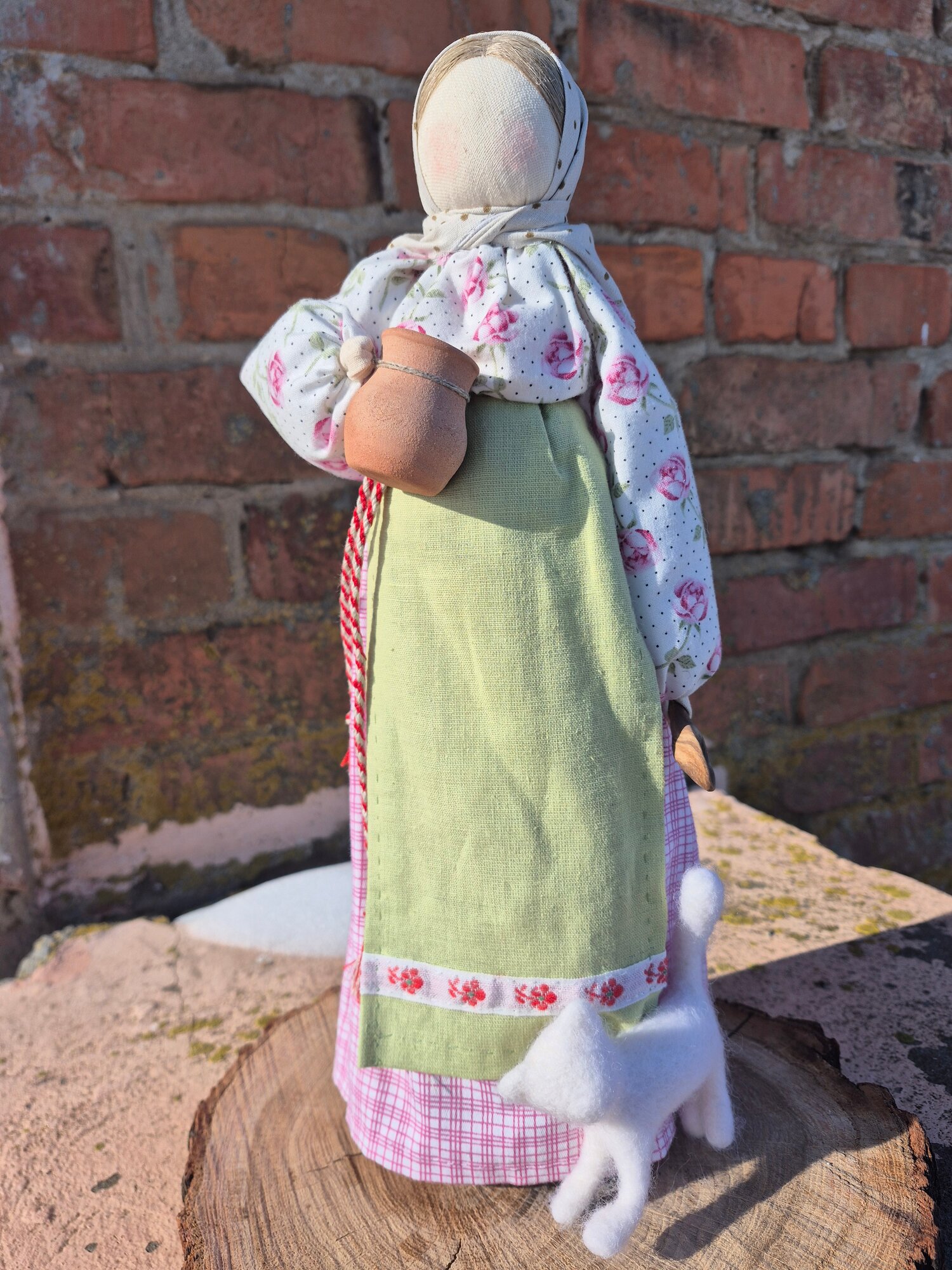 Кукла-оберег Берегиня, ручная работа, от сглаза, текстиль, 35см