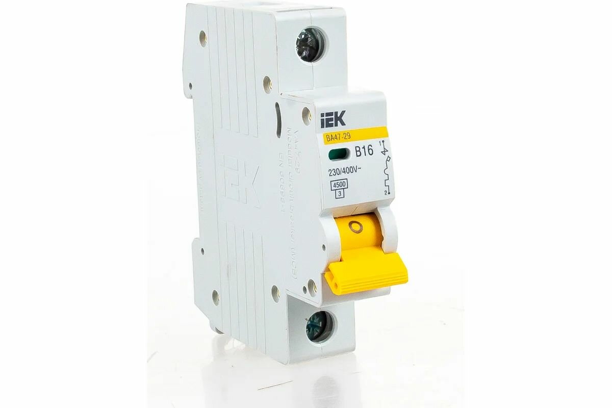 Автоматический выключатель 1Р 16А B 4,5кА ВА47-29 IEK