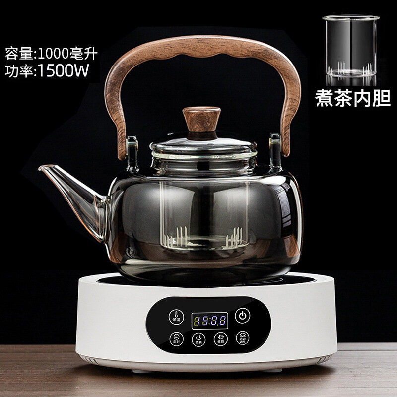 Электрическая керамическая плита Zhengmingtang 1500 Вт для дома, чайник с функцией кипячения воды, интегрированная функция приготовления на пару и кипячения, многофункциональный чайник.