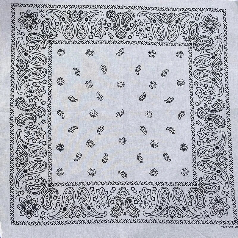 Новинка дизайна, модная хлопковая бандана в стиле хип-хоп, квадратный шарф, повязка на голову, хиджаб с краской, черный, красный, с узором пейсли, шарфы для женщин, мужчин, мальчиков и девочек