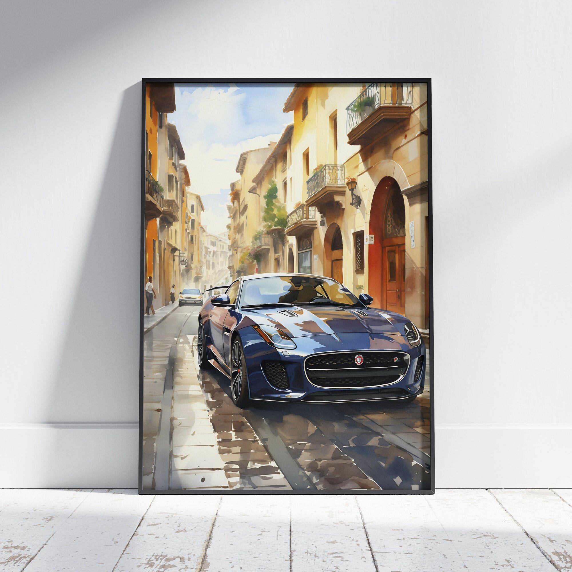 Плакат на стену для интерьера Спорткар (Jaguar F Type 4) - Постер по спортивным гоночным машинам автомобилям формата А4 (21x30 см)