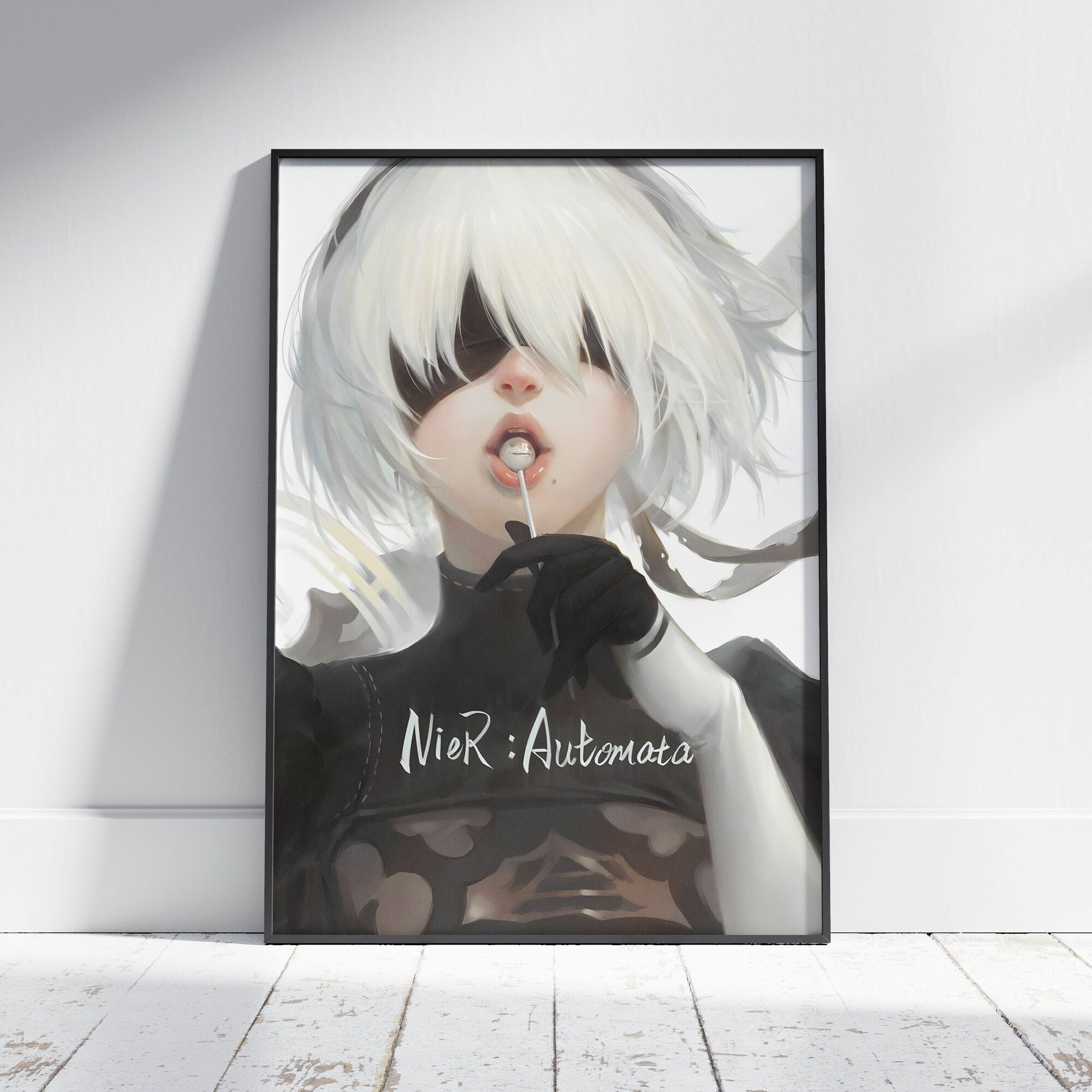 Плакат на стену для интерьера Ниер Автомата (2B - 2) - Постер по игре NieR Automata формата А3 (30x42 см)