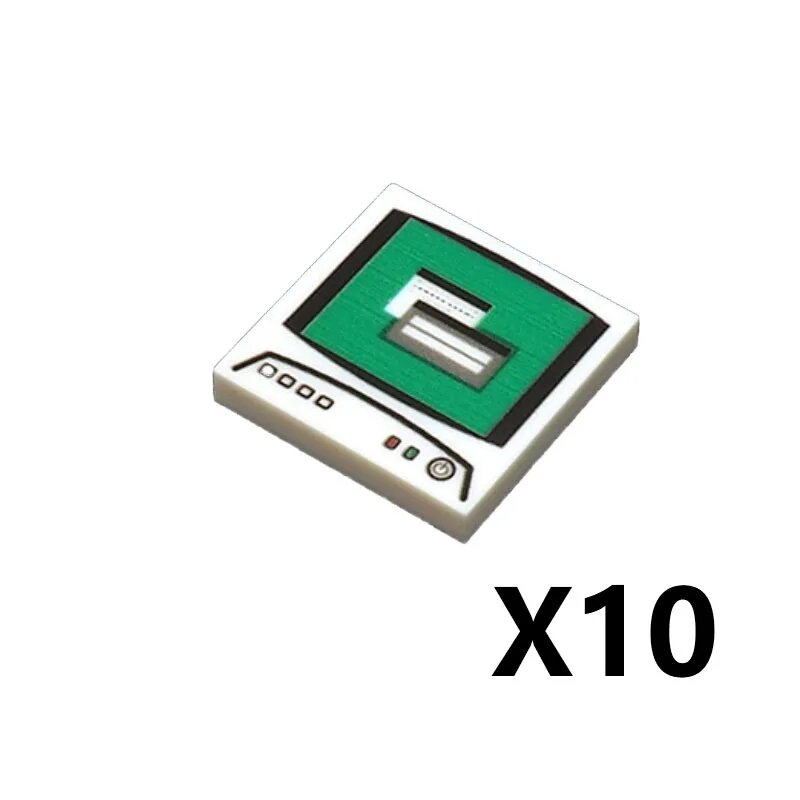 Строительный блок YE2-1-NO2 (зеленый, белый) x10