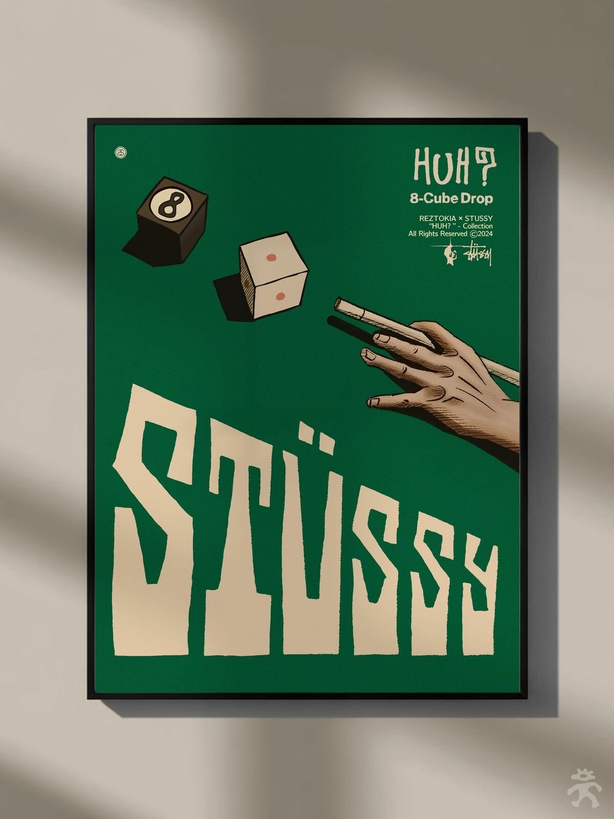 Интерьерный постер "STUSSY 8-Cube Drop" в стиле pinterest, 30x40 см