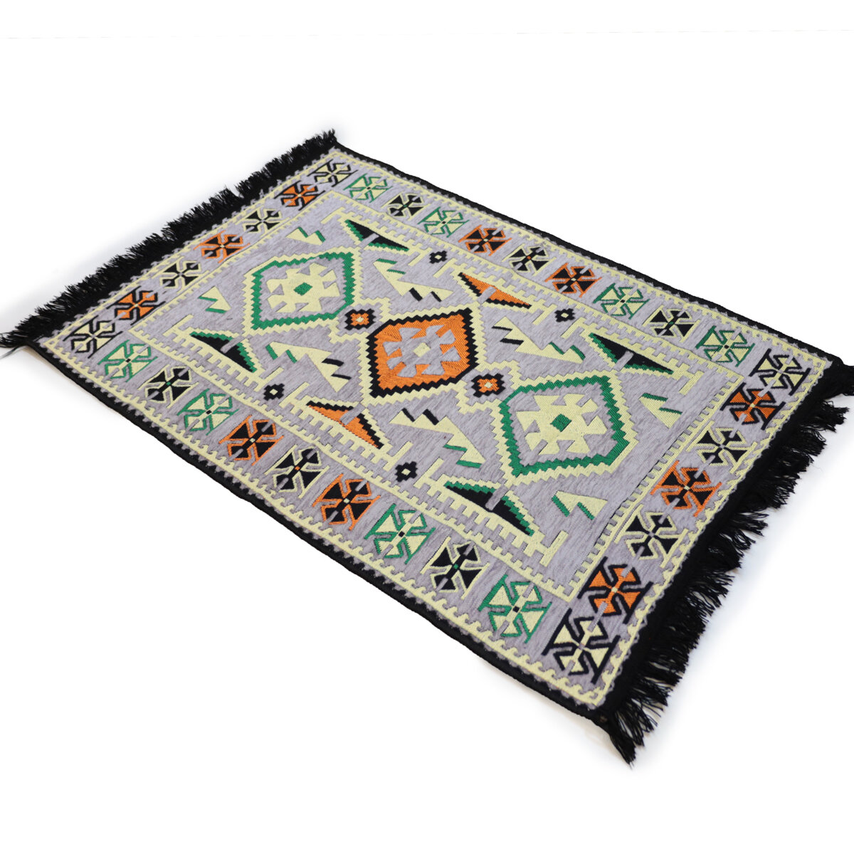 Ковер-палас, серый, безворсовый, 80x128см